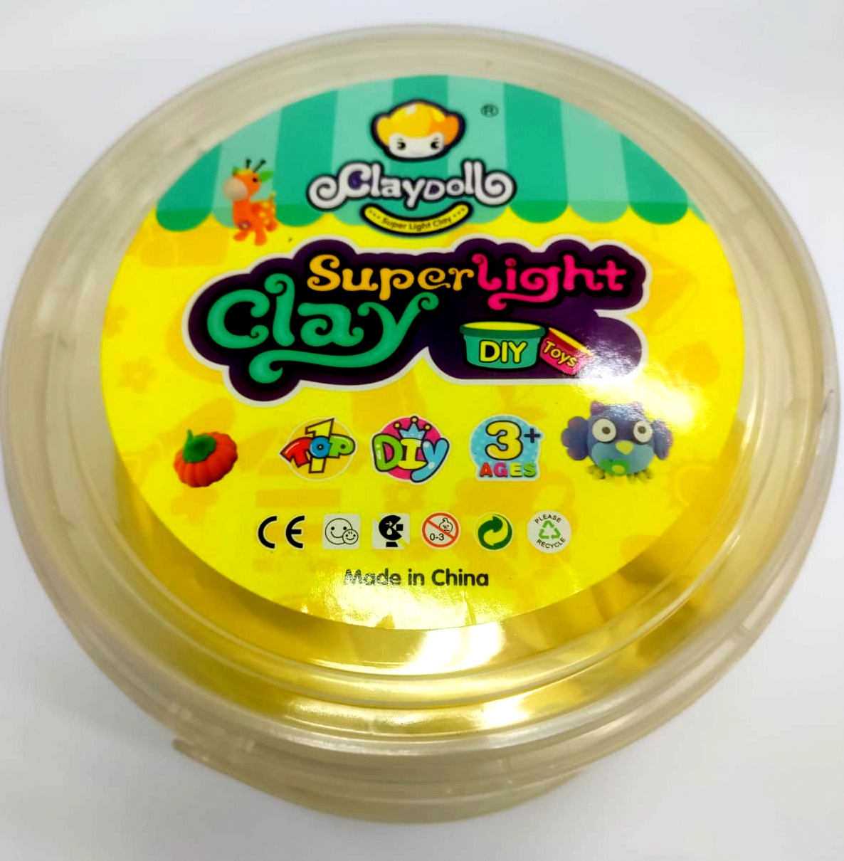 דרור ליצירה קליי צהוב-super clay | פיסול | קליי clay